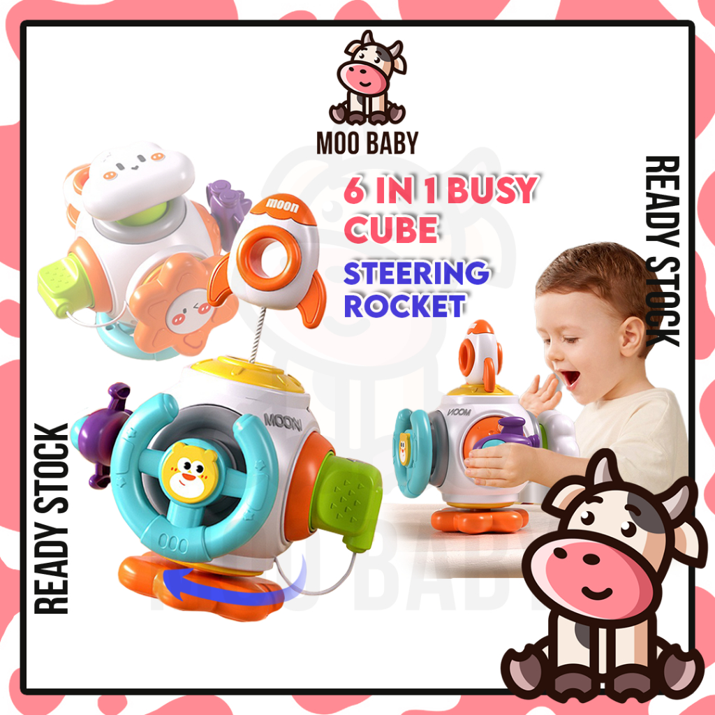 Moo Baby Toy Steering Rocket Busy Toys for Baby Mainan Baby 6 Bulan ...