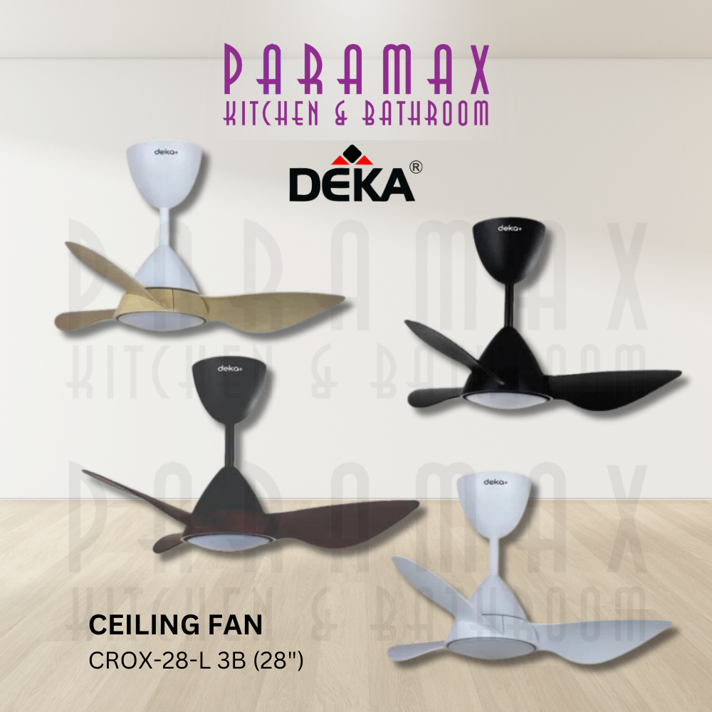DEKA Crox LED Ceiling Fan 3 Blades (28") DC Motor | Shopee Malaysia