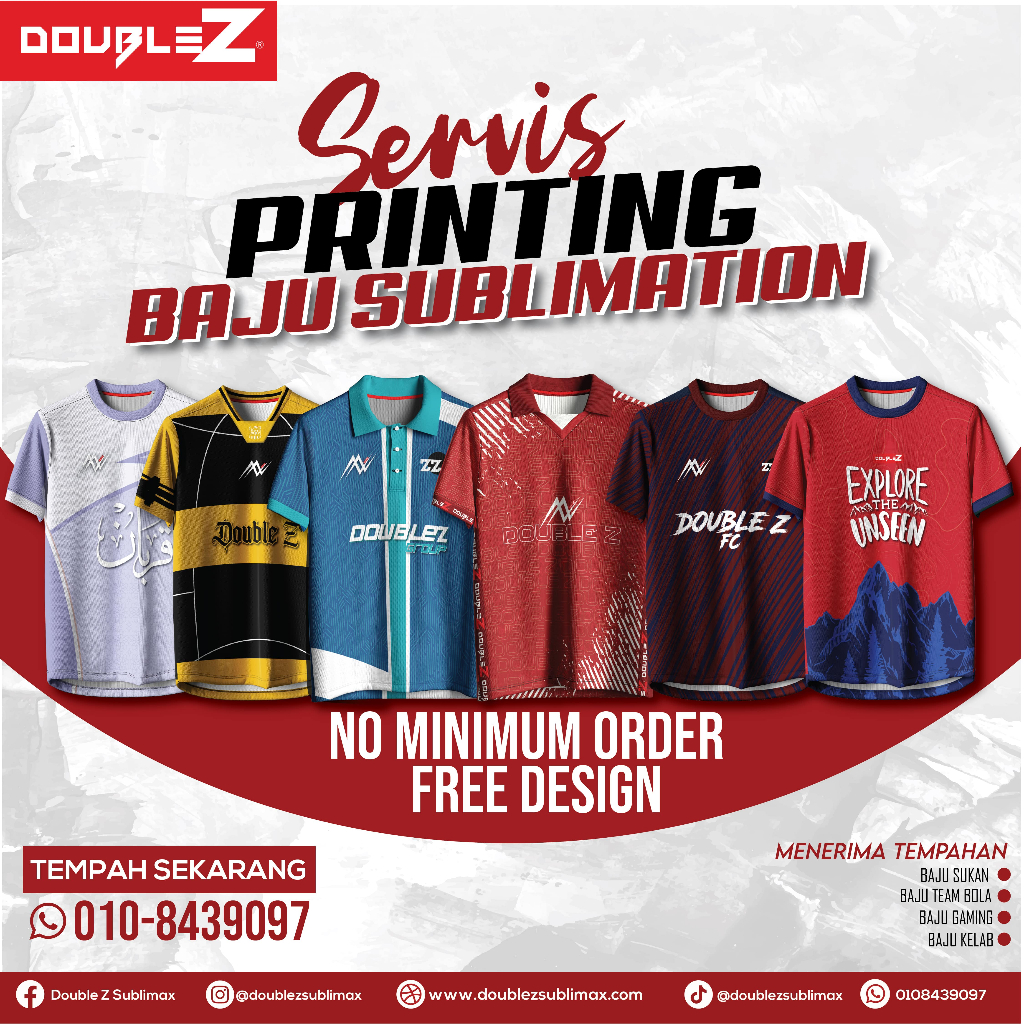 CUSTOM Baju Sublimation Murah No Minimum Sehelai Boleh | Shopee Malaysia