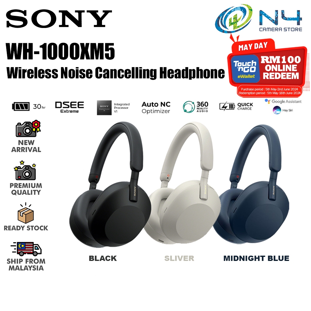 SONY WH-1000XM5 Wireless Bluetooth Noise Cancelling Headphone 1000XM5 XM5 | Shopee Malaysia