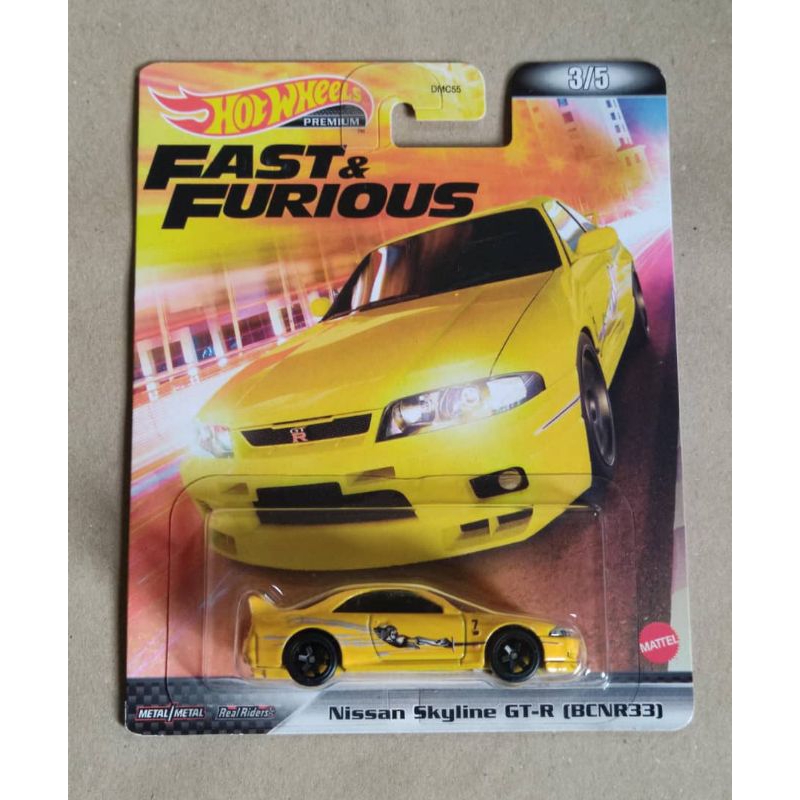 HOTWHEELS NISSAN SKYLINE GT-R R33 FAST & FURIOUS (YELLOW) | Shopee Malaysia