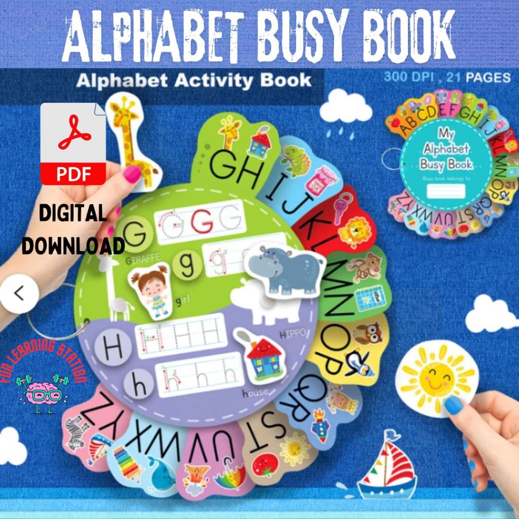 520 (PDF) Alphabet Busy Book I Letter montessori learning binder kids ...