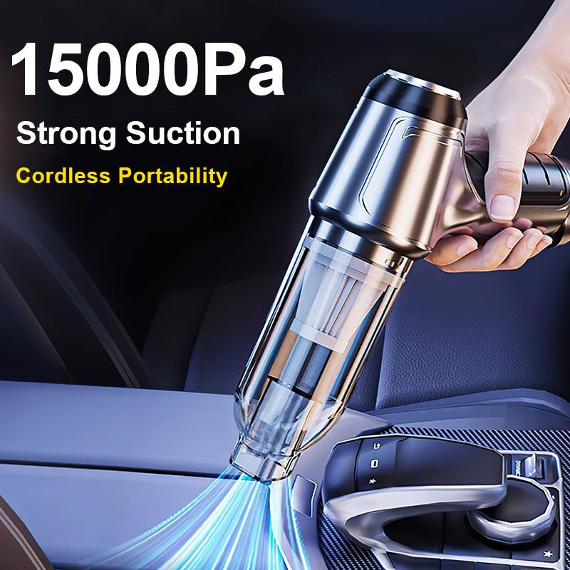 4in1 Vakum Super Cordless Car Vacuum Cleaner 15000Pa Mini Vacuum ...