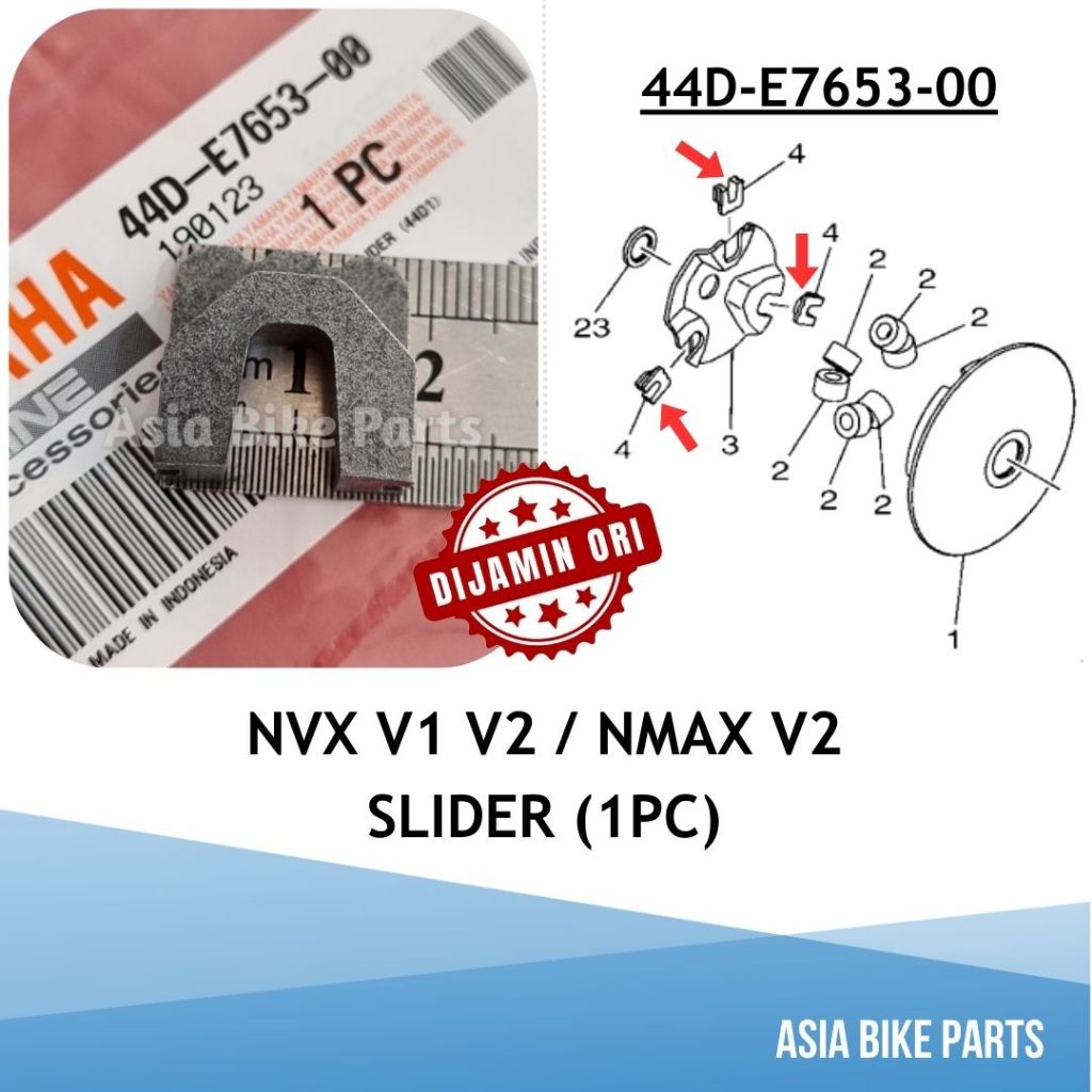 Yamaha Original NVX V1 V2 / NMAX V2 Cam Slider - 44D-E7653-00 | Shopee Malaysia