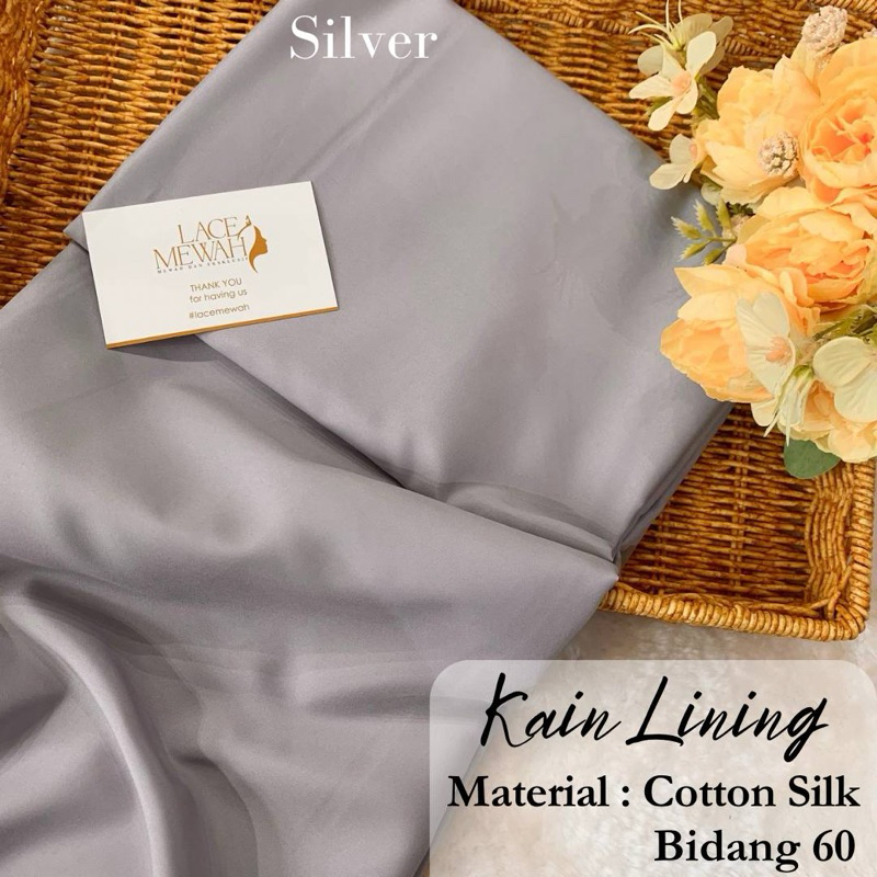 💋 KAIN LINING KAIN ALAS BAJU KURUNG 👩🏼 LINING COTTON SILK BIDANG 60 ...