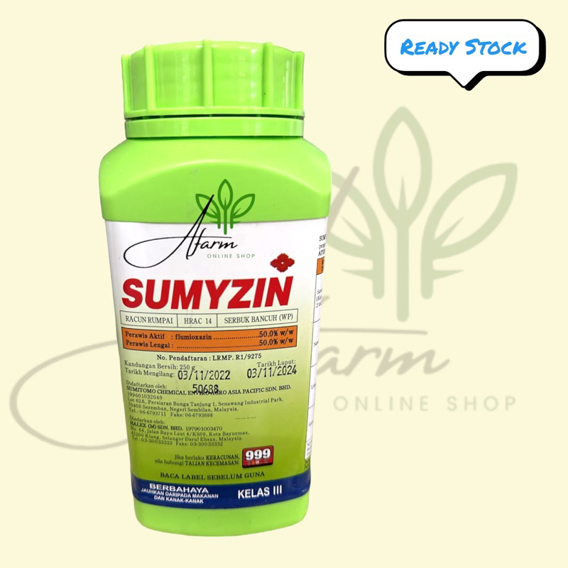 Sumyzin 50WP 250ml/Flumioxazin 50%/Runput sambau/yamazin/sumimax ...