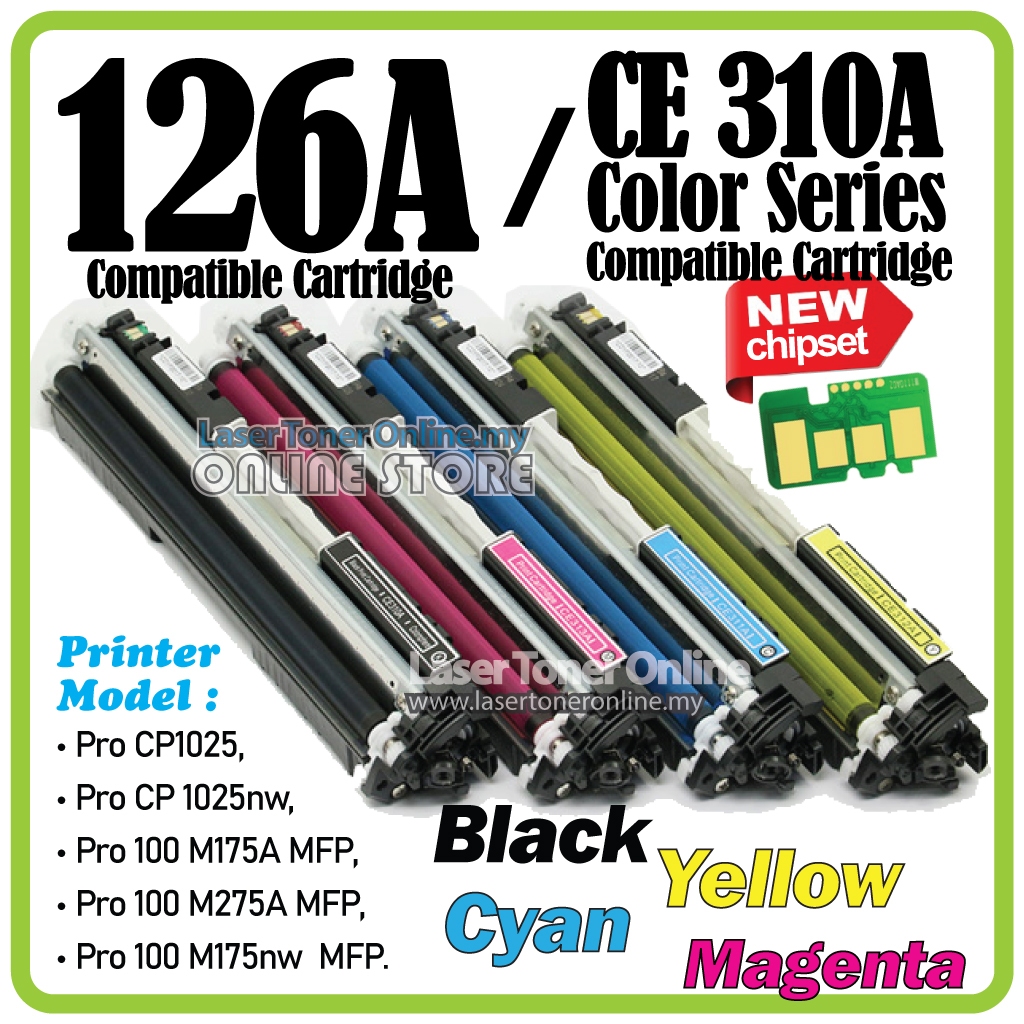 CE310A Compatible to HP LaserJet Pro 100 M175 M275 CP 1025 1025nw ...