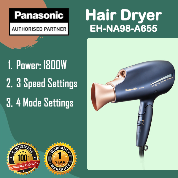 PANASONIC EH-NA98 NANOE HAIR DRYER MOISTURE EH-NA98-A655 (AQUA ...