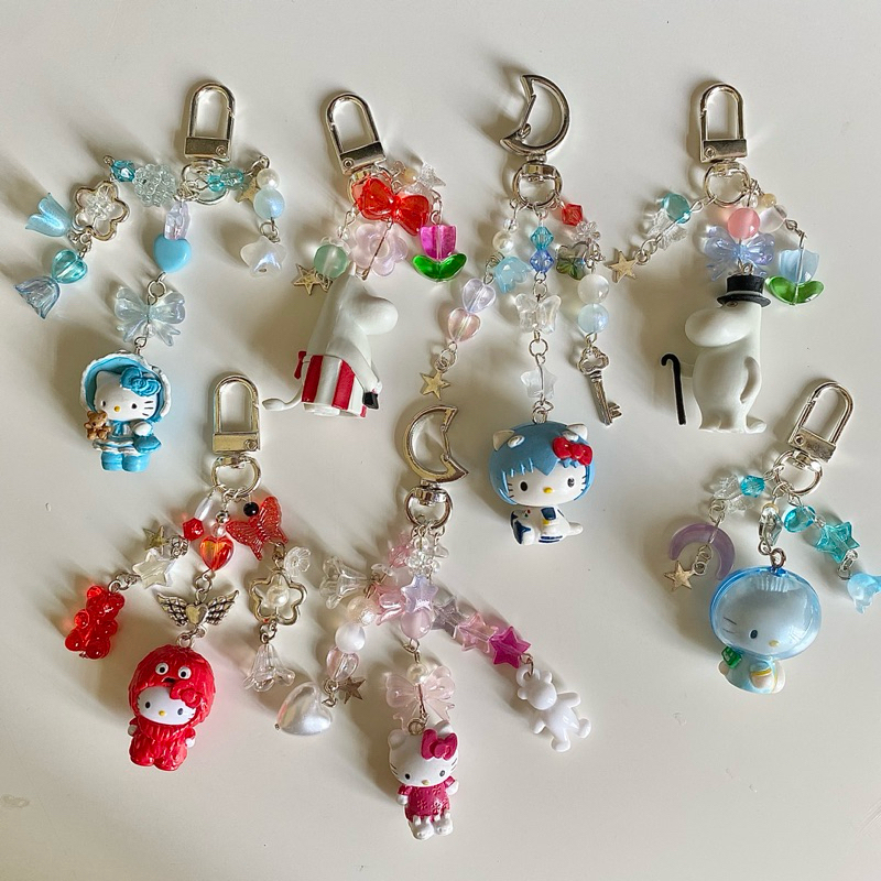 Moomin Hello Kitty Beaded Keychains | Shopee Malaysia