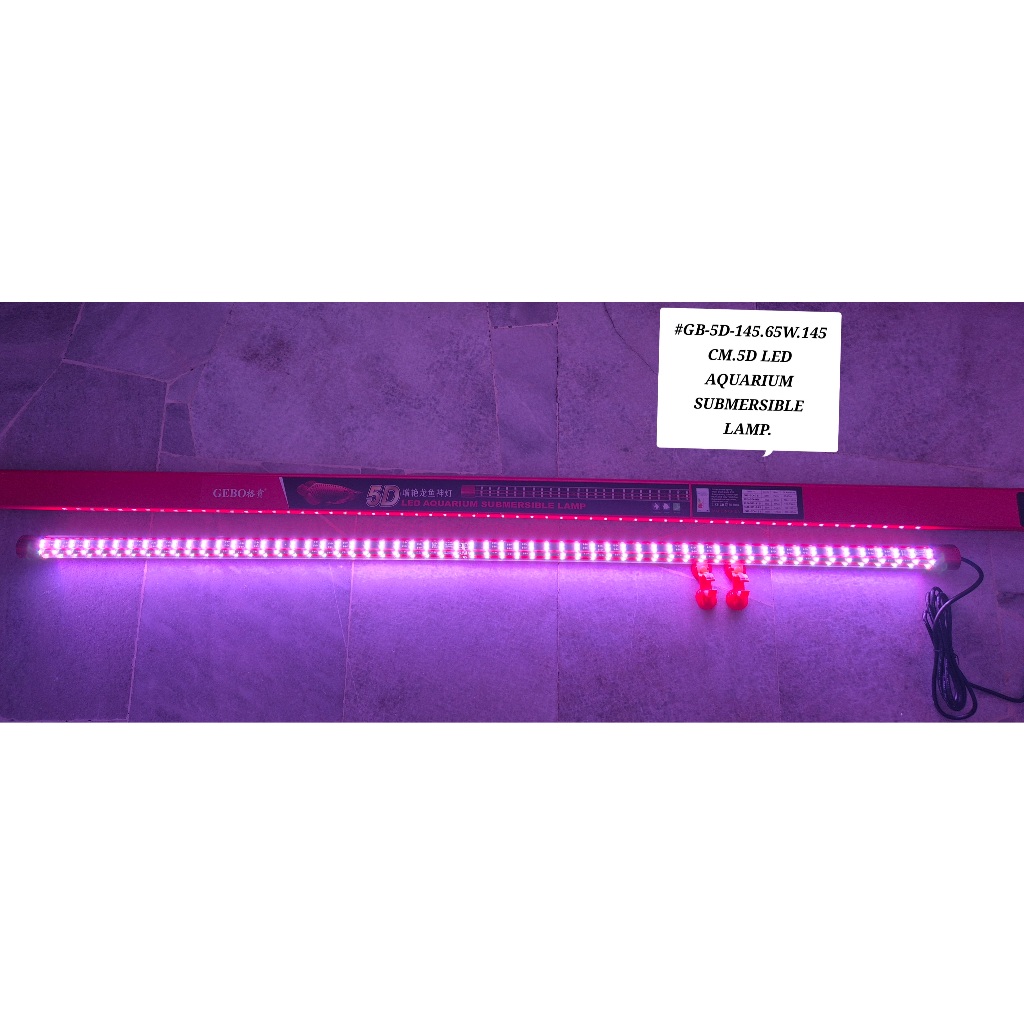 GEBO 5D 145cm 65W Arowana Submersible Lamp Fish Aquarium Ikan Akuarium ...
