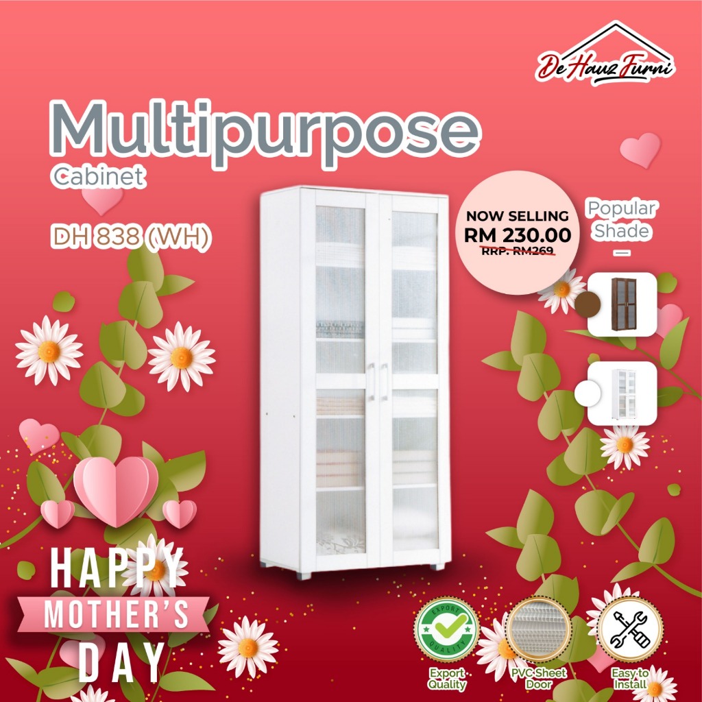 【𝐃𝐞𝐇𝐚𝐮𝐳_𝐅𝐮𝐫𝐧𝐢】 2 Door Storage Cabinet/Almari Pameran/Display Cabinet ...