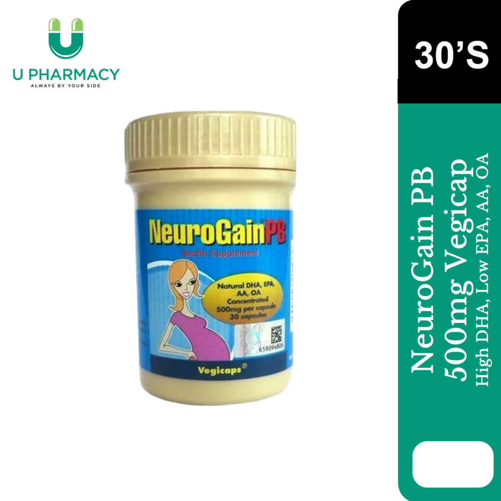 (U Pharmacy) Neurogain PB DHA Vegi 30'S For Pregnant & Breastfeeding ...