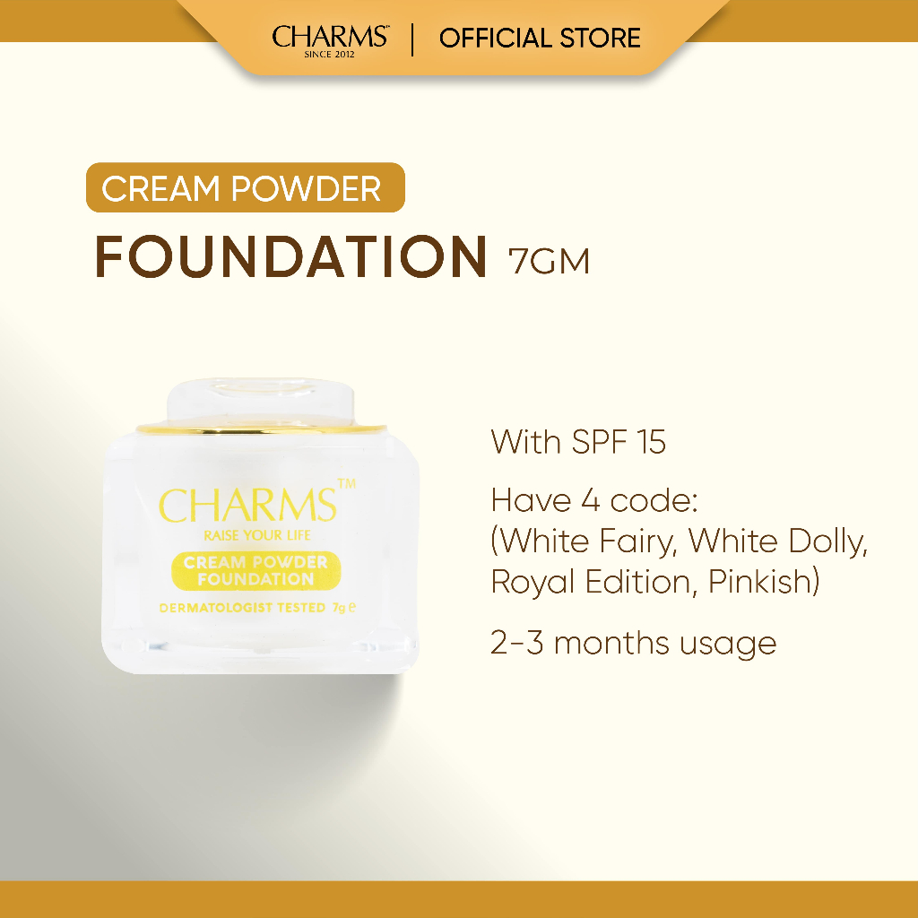 CHARMS Cream Powder Foundation Angel Edition 7GM | Shopee Malaysia