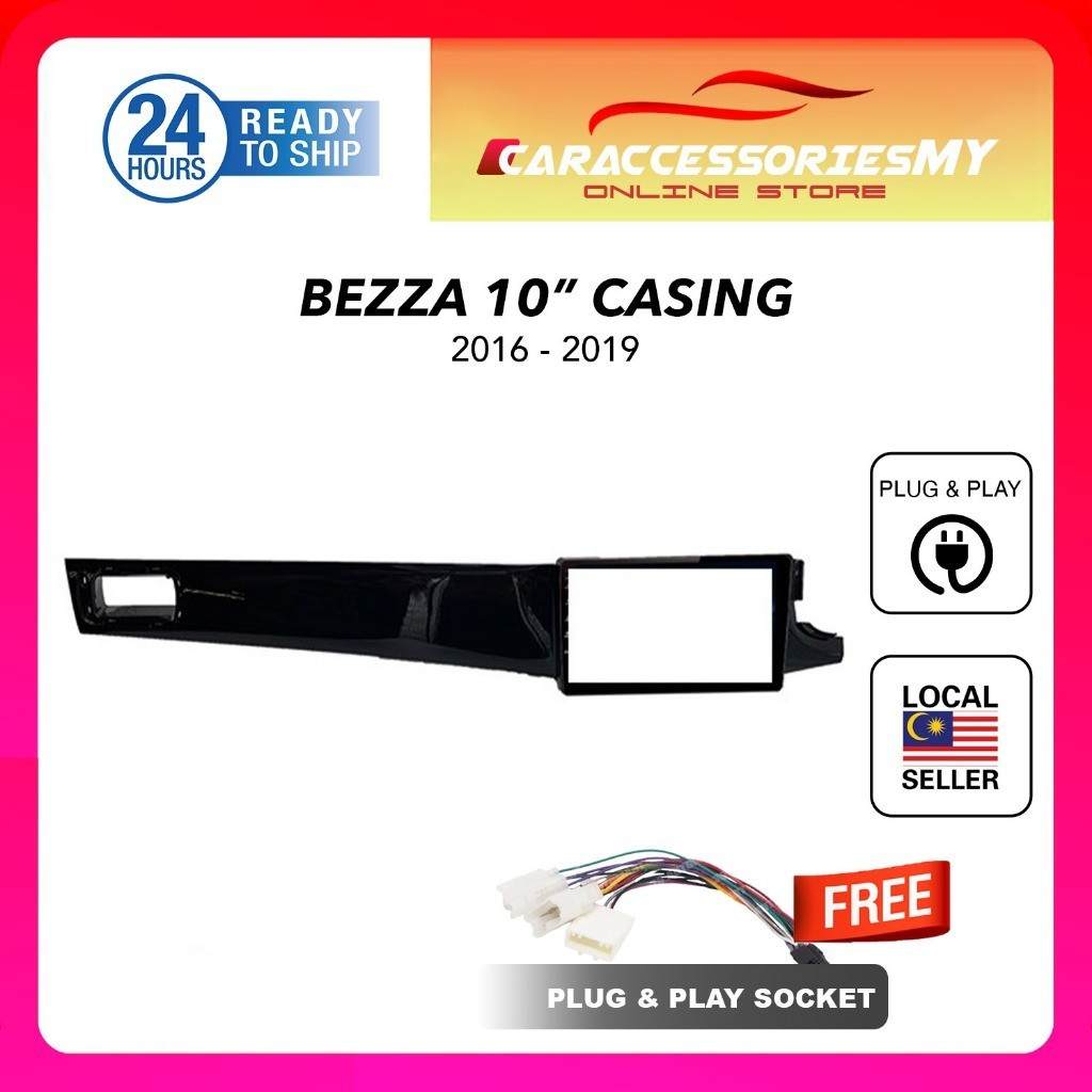 Perodua Bezza 10 inch Android Player casing with socket plug and play ...