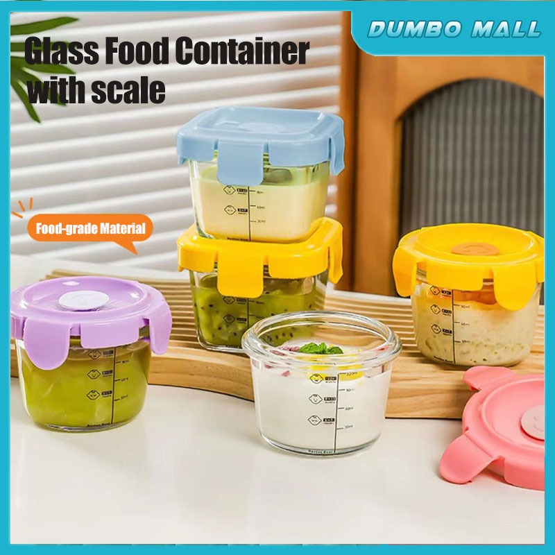 Baby Food Box Glass Container Snack Milk Powder Storage Sealed Bowl ...