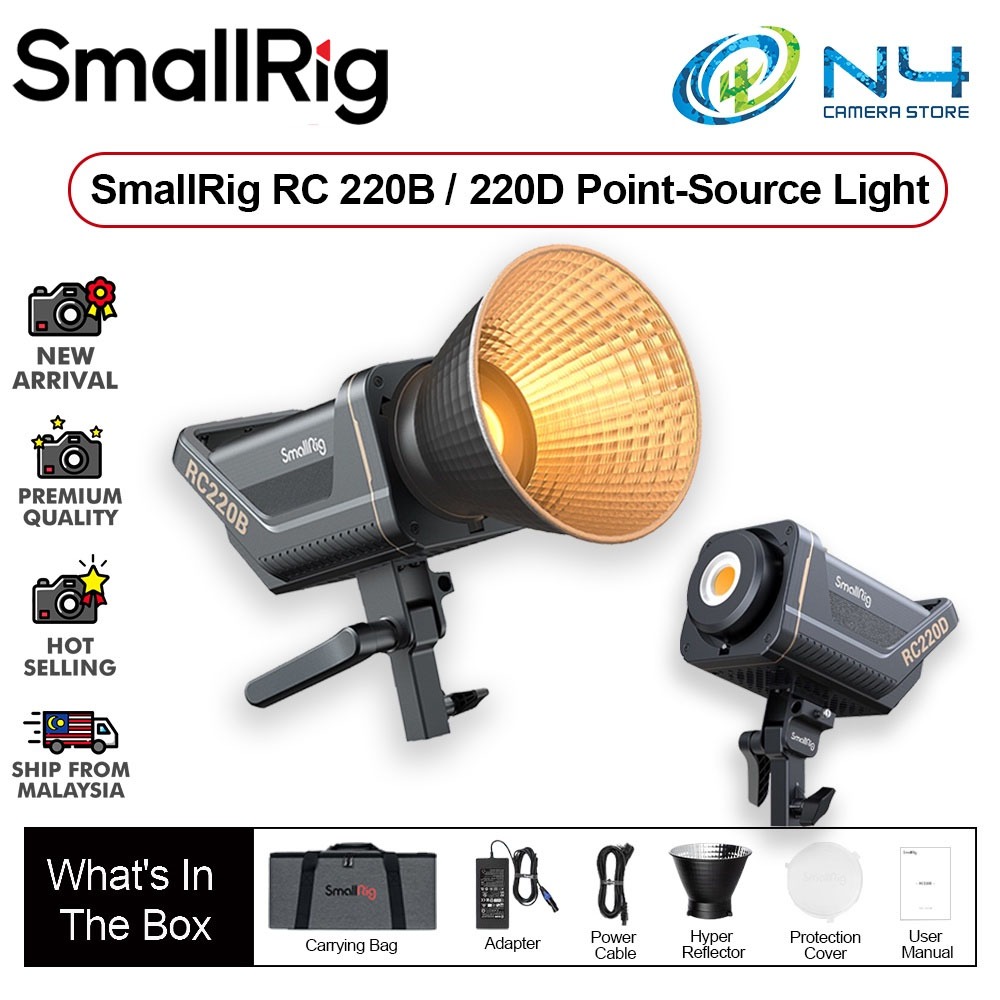 SmallRig RC220B COB LIGHT RC220 Bi-Color Video Light RC 220D LED Lights ...
