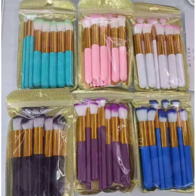 💄 Makeup Brush Set 10 PCS (Berus Pendek, Warna Rawak) – Set Berus ...