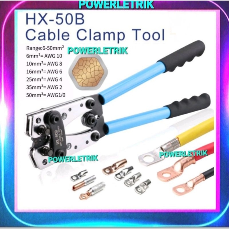💥READY STOCK💥 HX-50B CABLE CRIMPING TOOL SUITABLE FOR CABLE LUG CABLE ...