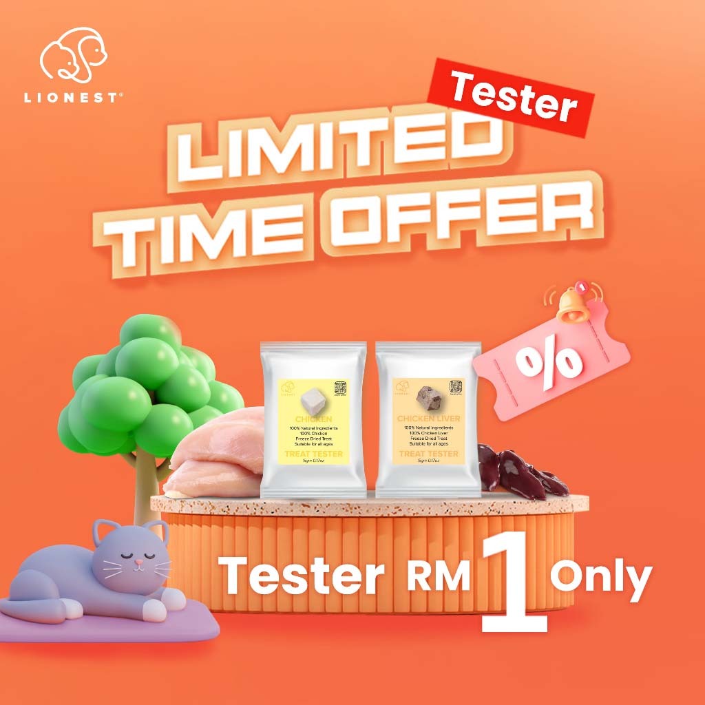 【RM1 TESTER】LIONEST PETS 5g Tester Premium Freeze-Dried Pet Cat Dog ...