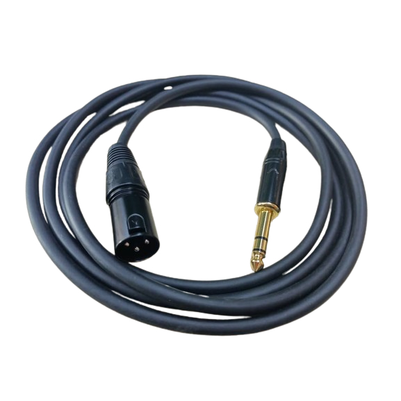 Custom Made Audio microphone signal cable balanced XLR male to 6.35mm ...