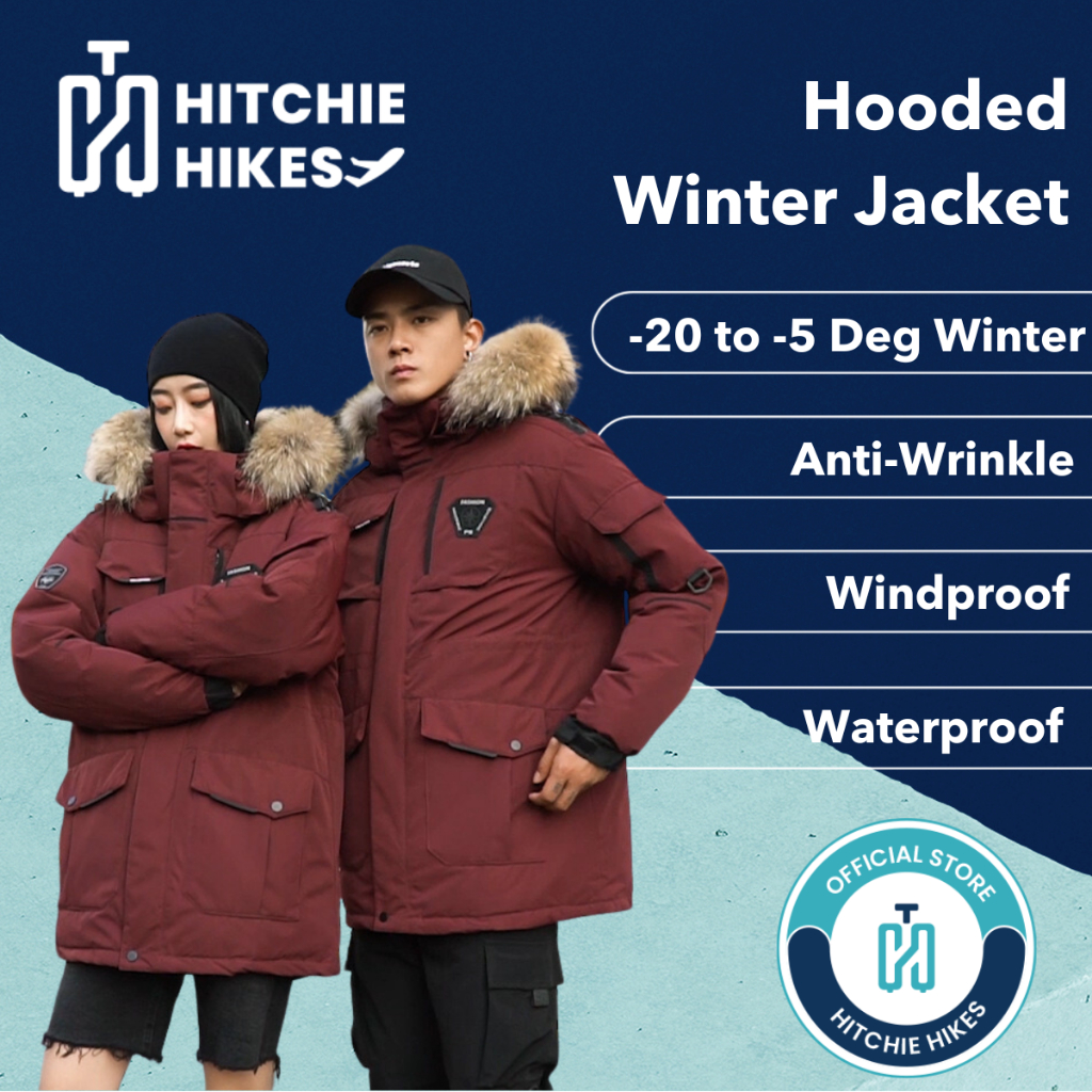 Hitchie Winter Down Jacket Men Woman Fleece Baju Sejuk Tebal Parka ...