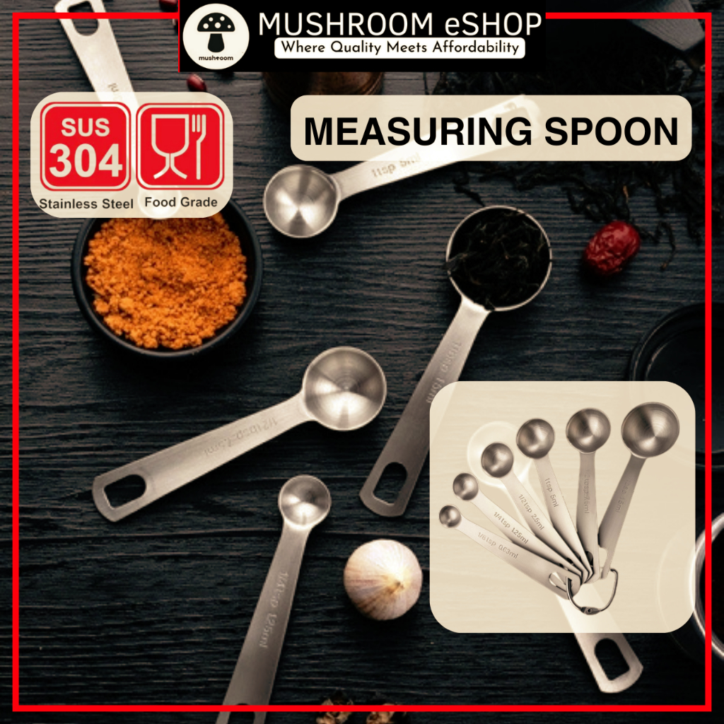 MM SUS304 Stainless Steel Measuring Spoon Measure Scoop 不锈钢量勺 Senduk ...