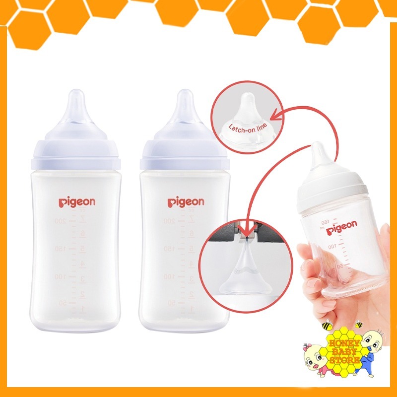Original Pigeon Wide Neck Softouch BPA Free PP Twin Pack Nursing Baby Milk Bottle 160ml / 240ml ...