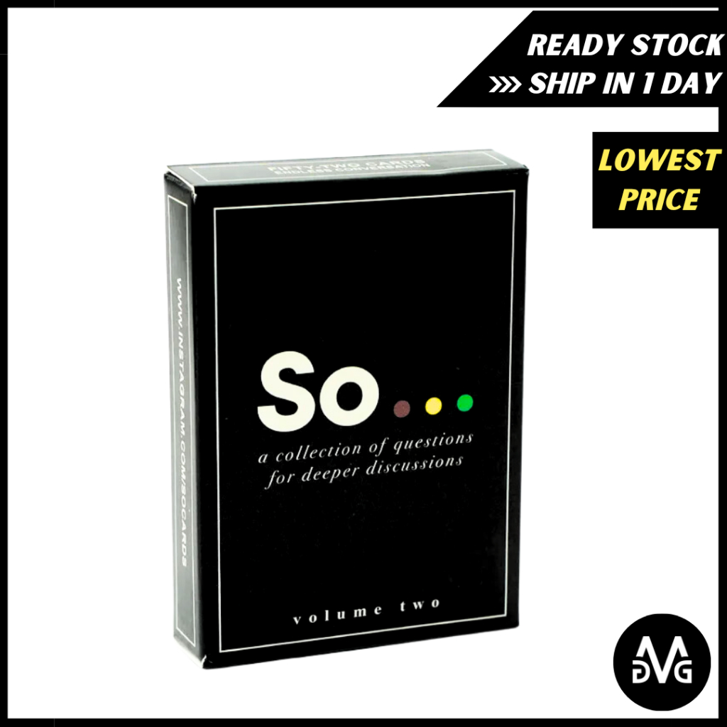 So Cards Deep Conversation Starter Discussion Talking Game Card Games ...