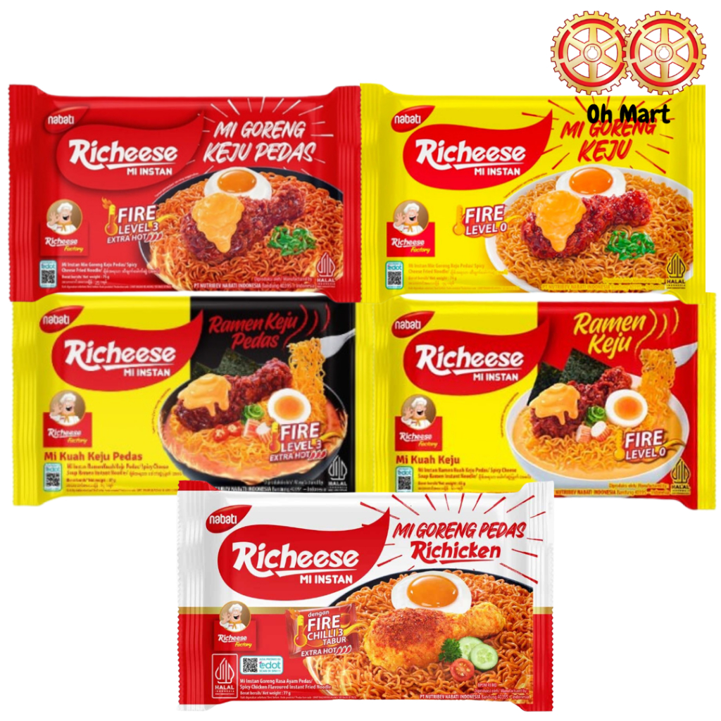 Nabati Richeese Mi Instant (RamenKeju/RamenKejuPedas/M ...