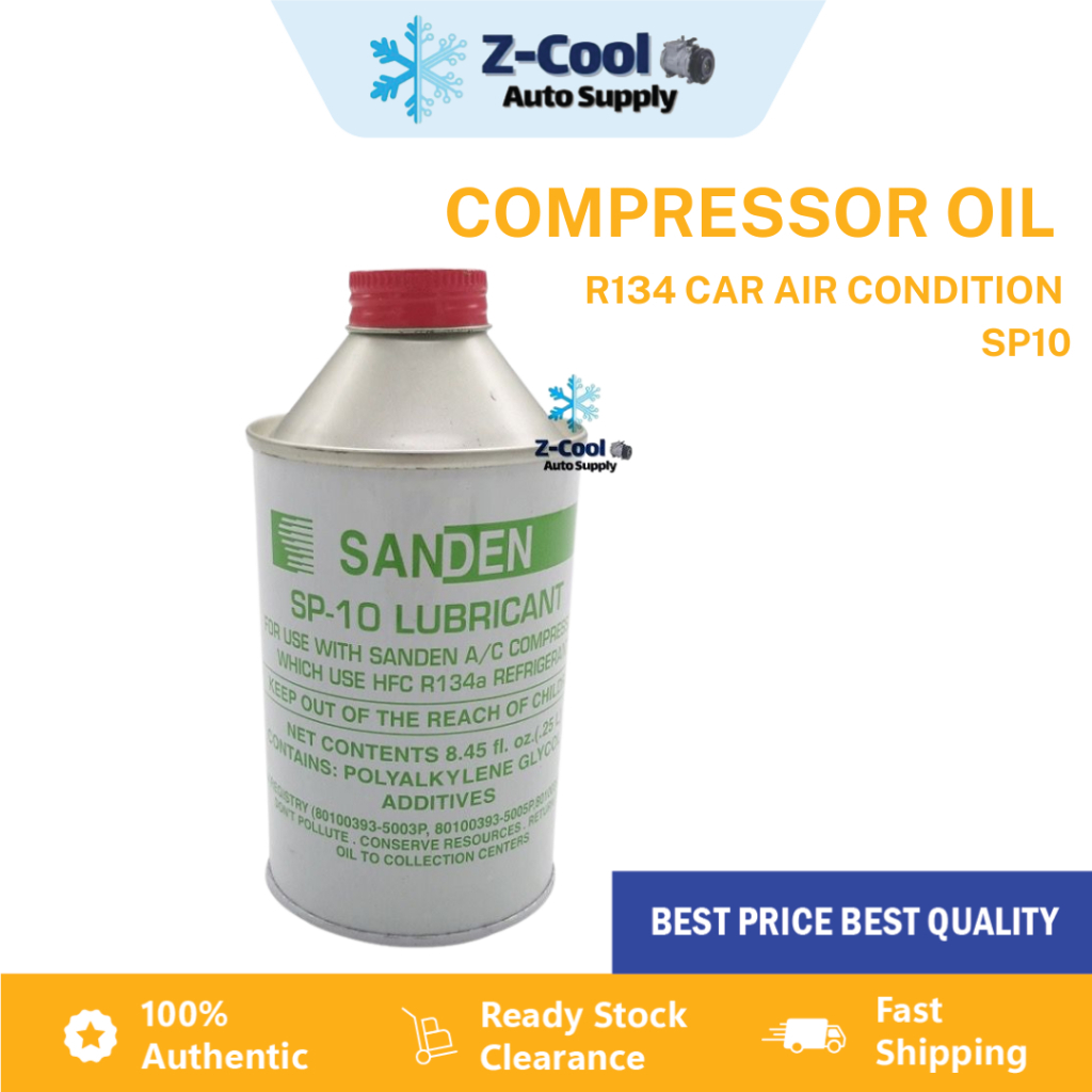Aircond Compressor Oil Sanden SP-10 HFC R134A 250ML | Shopee Malaysia