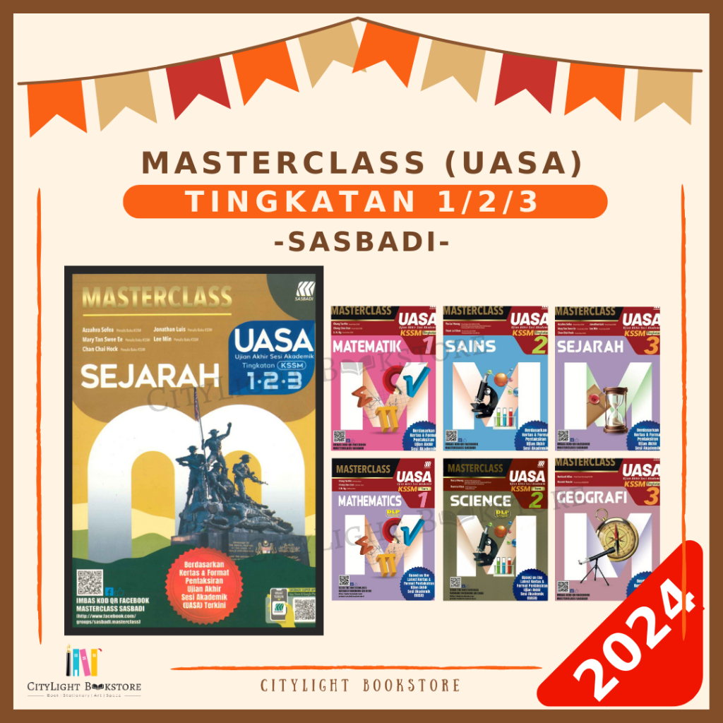 [citylight] Buku Rujukan 2024 Masterclass Uasa Kssm Tingkatan 1 2