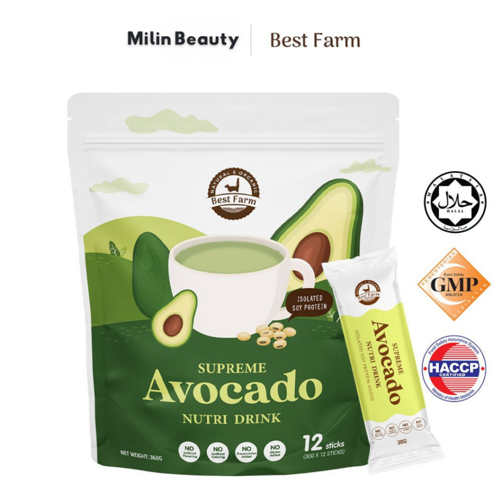 (Halal) Best Farm Supreme Avocado Nutri Drink 30g x 12 Sticks [Multigrain Beverage] | Shopee ...