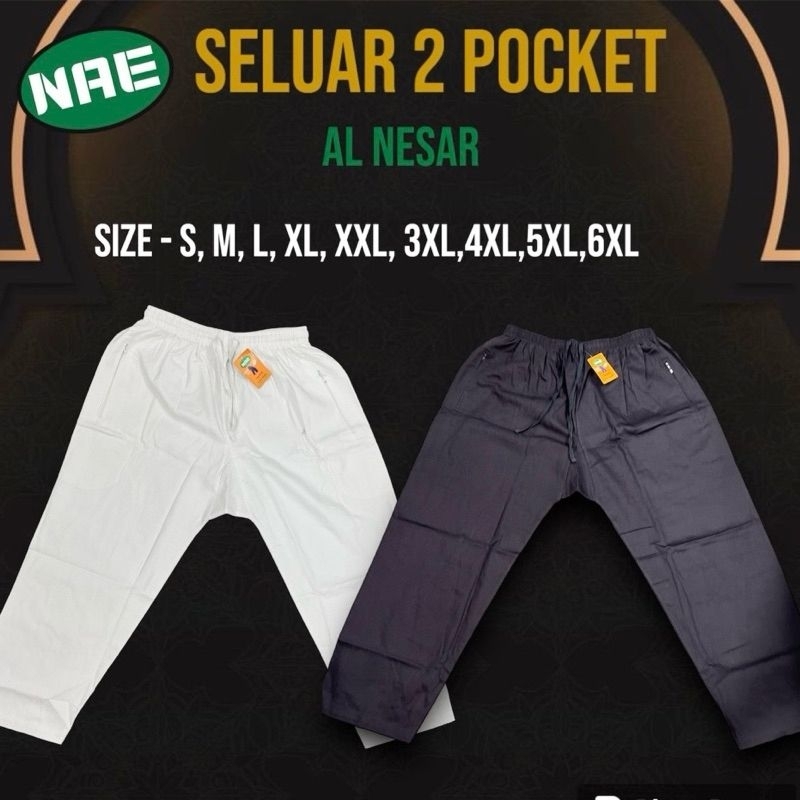 Seluar Haji dan Umrah Seluar Jubah Cotton Tebal, Al Nesar(NAE) | Shopee ...