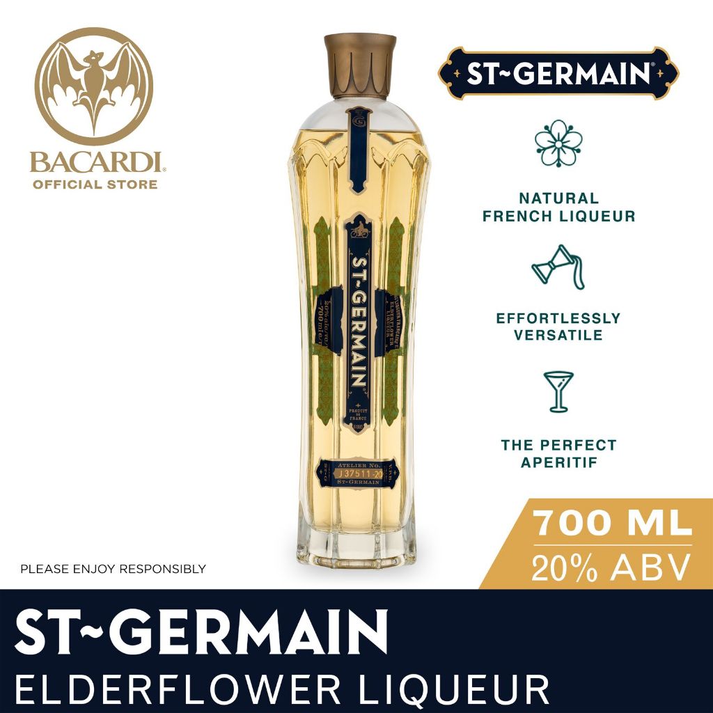St Germain Elderflower Liqueur - 700ml / 70cl, 20% ABV - French Liqueur Made with Fresh, Hand ...