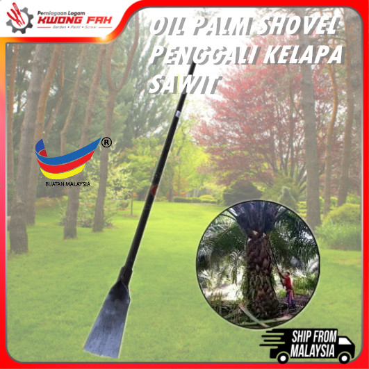 (Heavy Duty) Oil Palm Harvesting Shovel With Metal Handle / Penggali ...