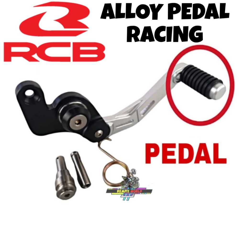 RCB ORIGINAL GEAR LEVER HEAD ALLOY PEDAL RCB RUBBER RACING FOOTREST ...