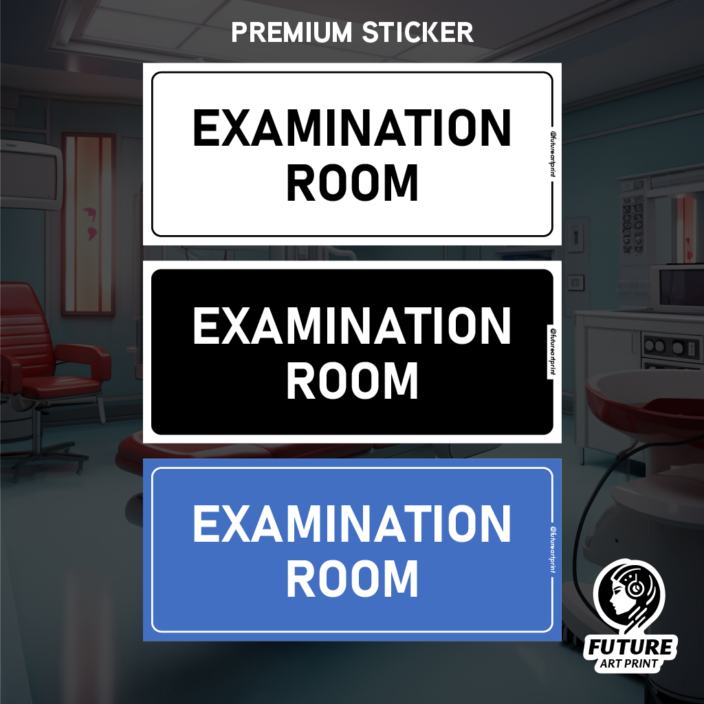 Examination Room. Bilik Ujian. Test Testing Hall. Premium Sticker Sign ...