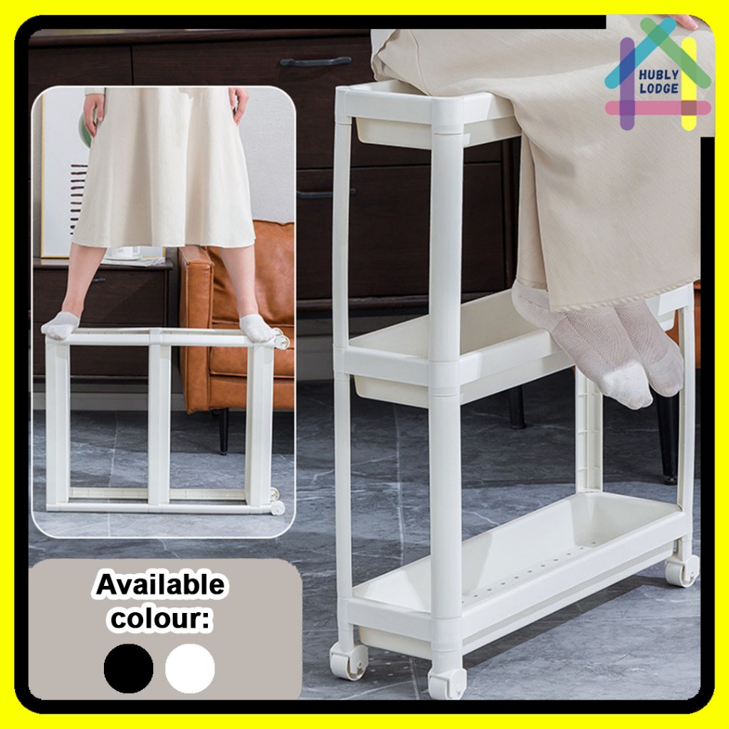 STORAGE TROLLEY SHELF 54X18X71CM BATHROOM SHELF KITCHEN TROLLEY STORAGE ...