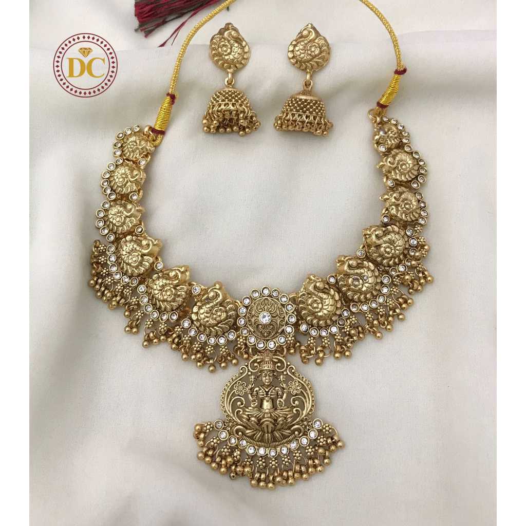 Indian matt finish jewellery set | Shopee Malaysia