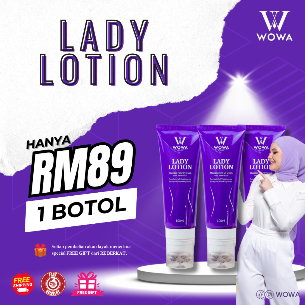 Wowa Lady Lotion Massage Roll On Cream [ORIGINAL HQ] | Shopee Malaysia