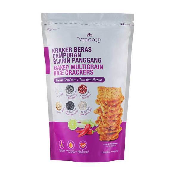 Vergold Baked Multigrain Rice Crackers – Tom Yum 90g | Shopee Malaysia