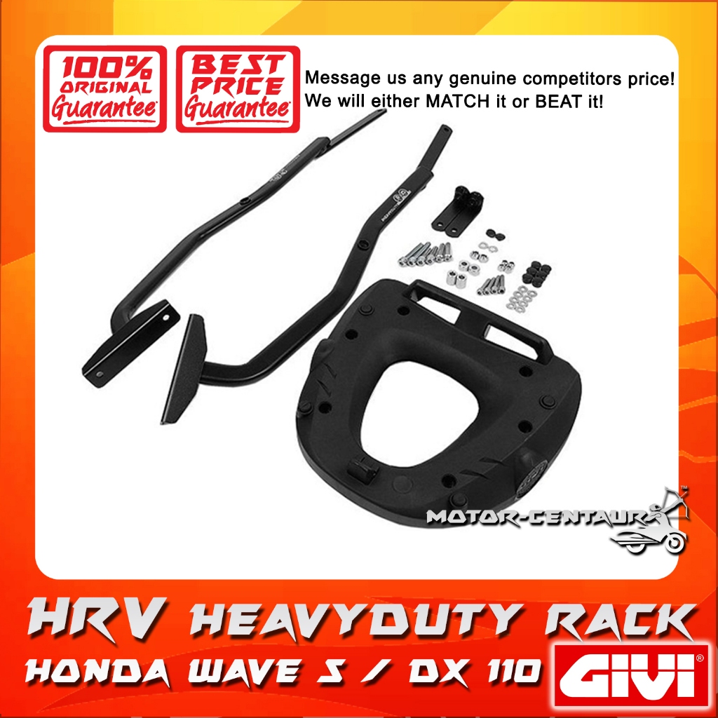 100% ORI} GIVI HONDA WAVE DX 110 / WAVE S 110 HEAVYDUTY MONORACK J MAX ...