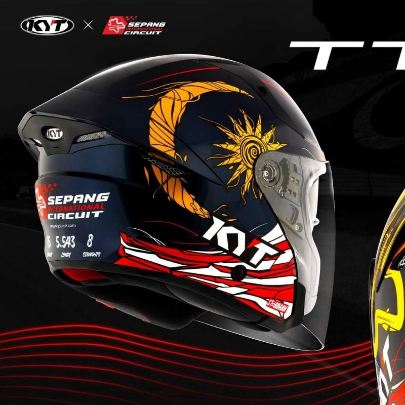 KYT HELMET TTR JET SEPANG INTERNATIONAL CIRCUIT 2024 NEW MODEL LOGO ...