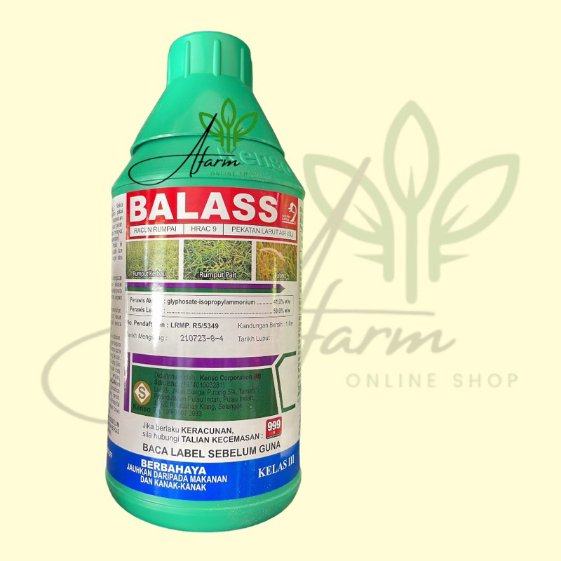 Balass 1Liter/Racun Rumpai/sama dgn Roundup Ecomax Ken up) | Shopee ...