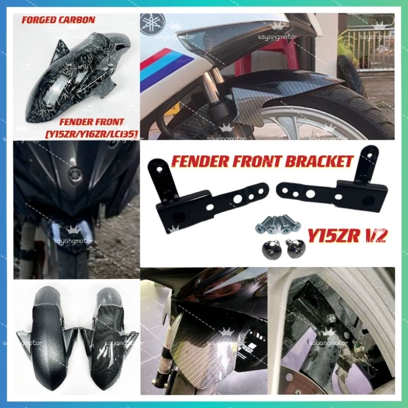 CONVERT FRONT FENDER YMH Y15ZR Y16ZR LC135 V1 V2 MUDGUARD DEPAN BODY ...