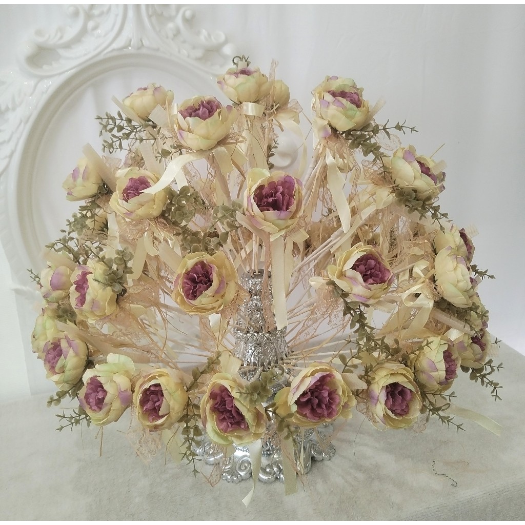 BUNGA TELUR TEA ROSE GARDEN STYLE khawin bunga pahar pelamin (50pcs ...