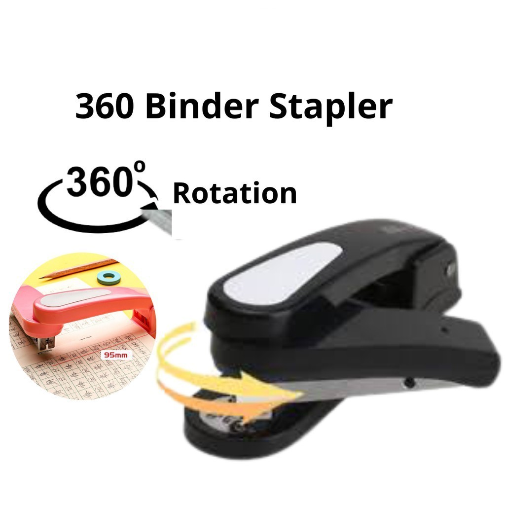 360 Stapler Rotation Heavy Duty Stapler 24/6 Staples Effortless Long ...