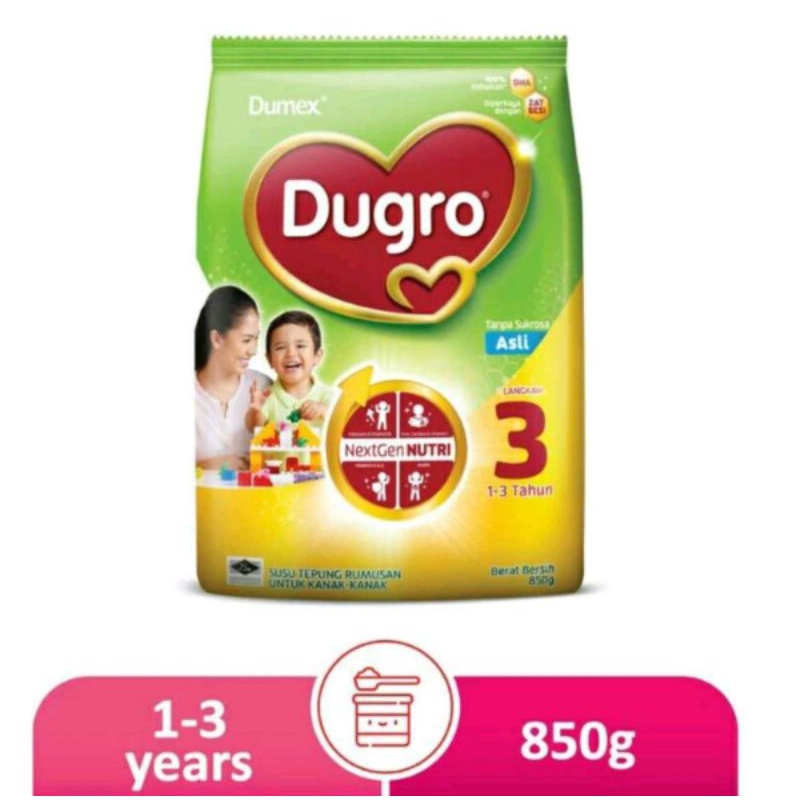 DUGRO 3 ASLI 1-3 YEARS 850g EXP 3/2025 | Shopee Malaysia