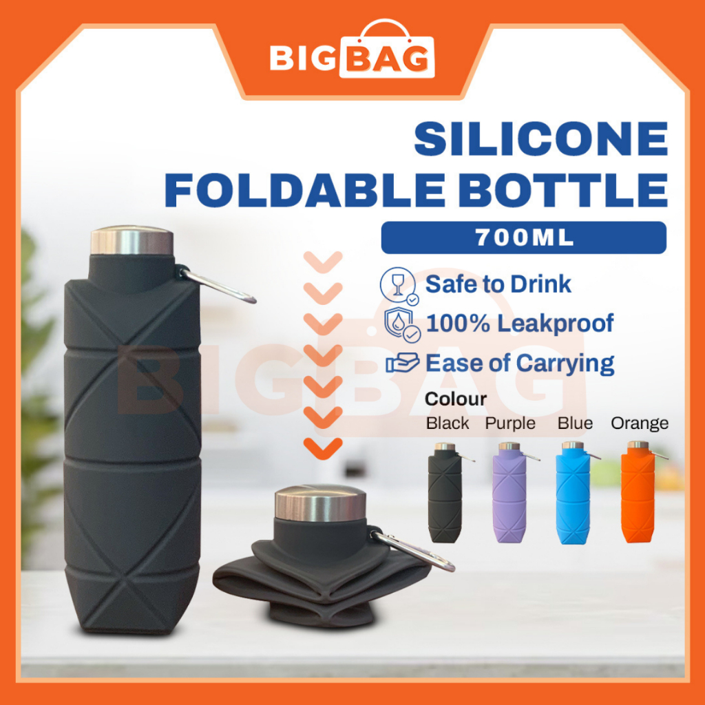 700ml Foldable Water Bottle Botol Air Lipat Foldable Bottle Water ...