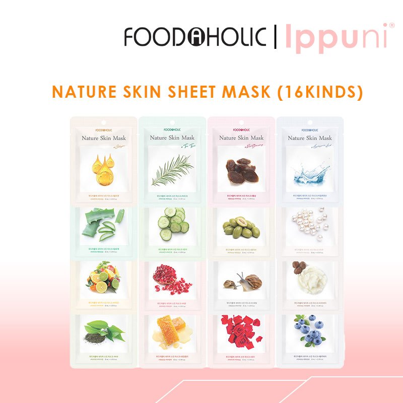 Foodaholic Nature Skin Sheet Mask 23ml (16kinds) | Shopee Malaysia